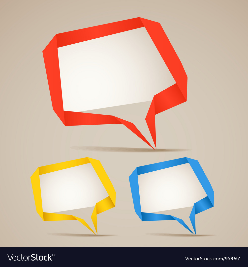 Origami clouds Royalty Free Vector Image - VectorStock