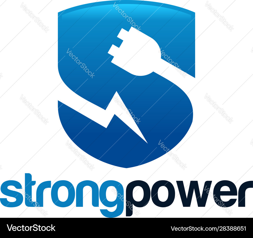 Safe energy logo template strong power logo Vector Image