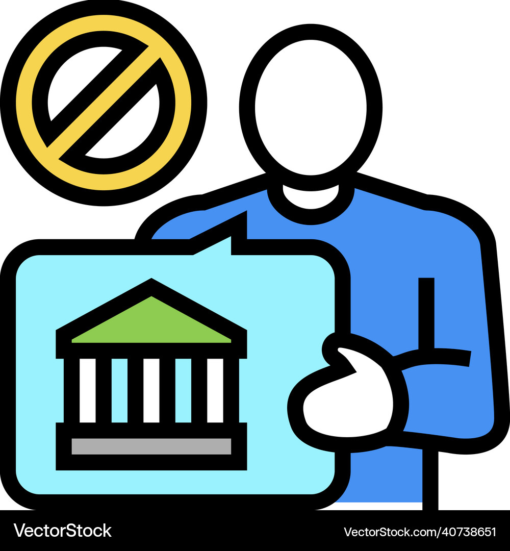 Unbanked finance color icon Royalty Free Vector Image