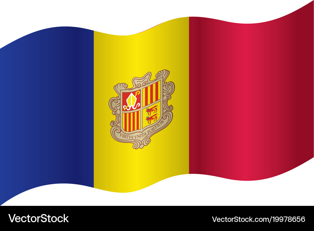 Andora flag Royalty Free Vector Image - VectorStock