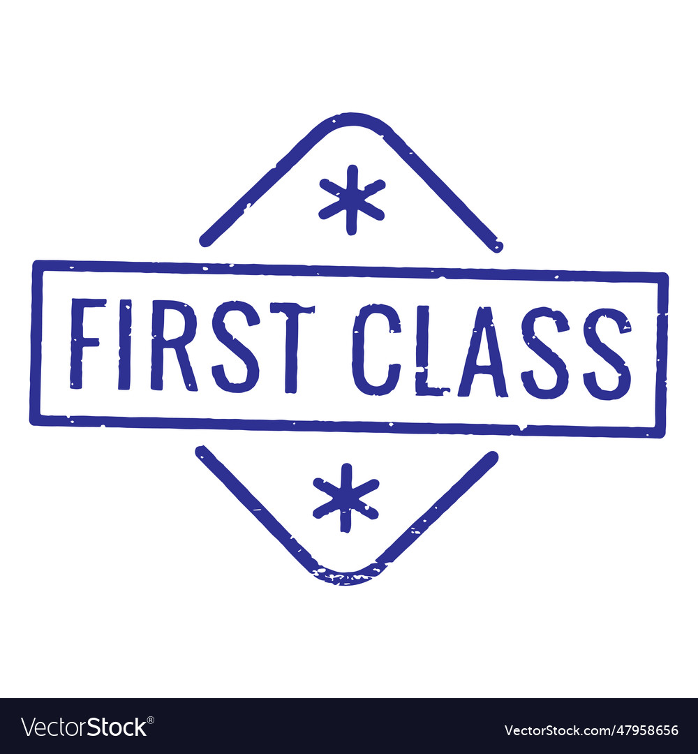 Blue stamp post Royalty Free Vector Image - VectorStock