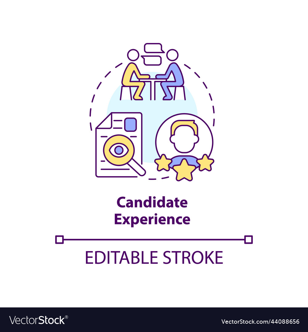 Candidate experience interview concept icon Vector Image Candidate experience interview concept icon Vector Image
