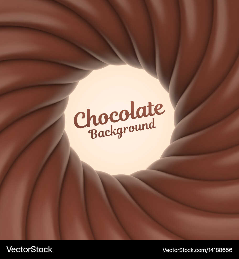 Chocolate swirl background with place for your Vector Image