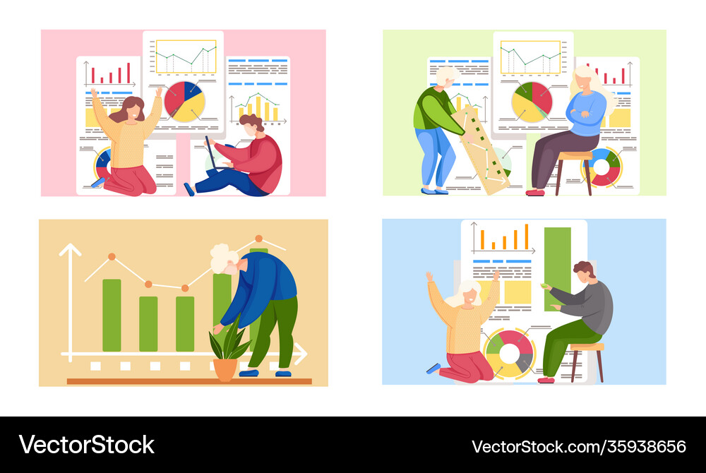 Coworking office and employees sharing working Vector Image