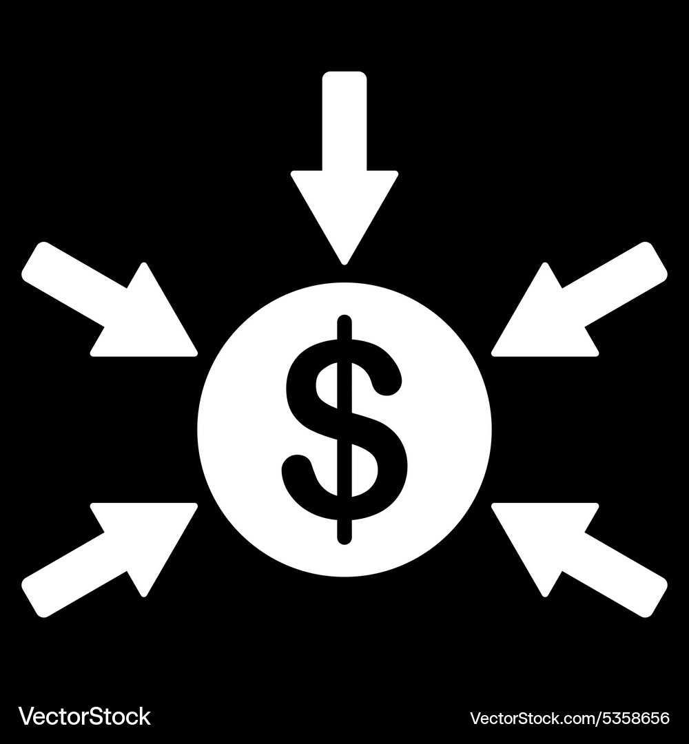 Income icon from business bicolor set Royalty Free Vector