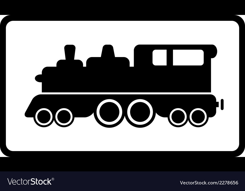 Isolated black train Royalty Free Vector Image