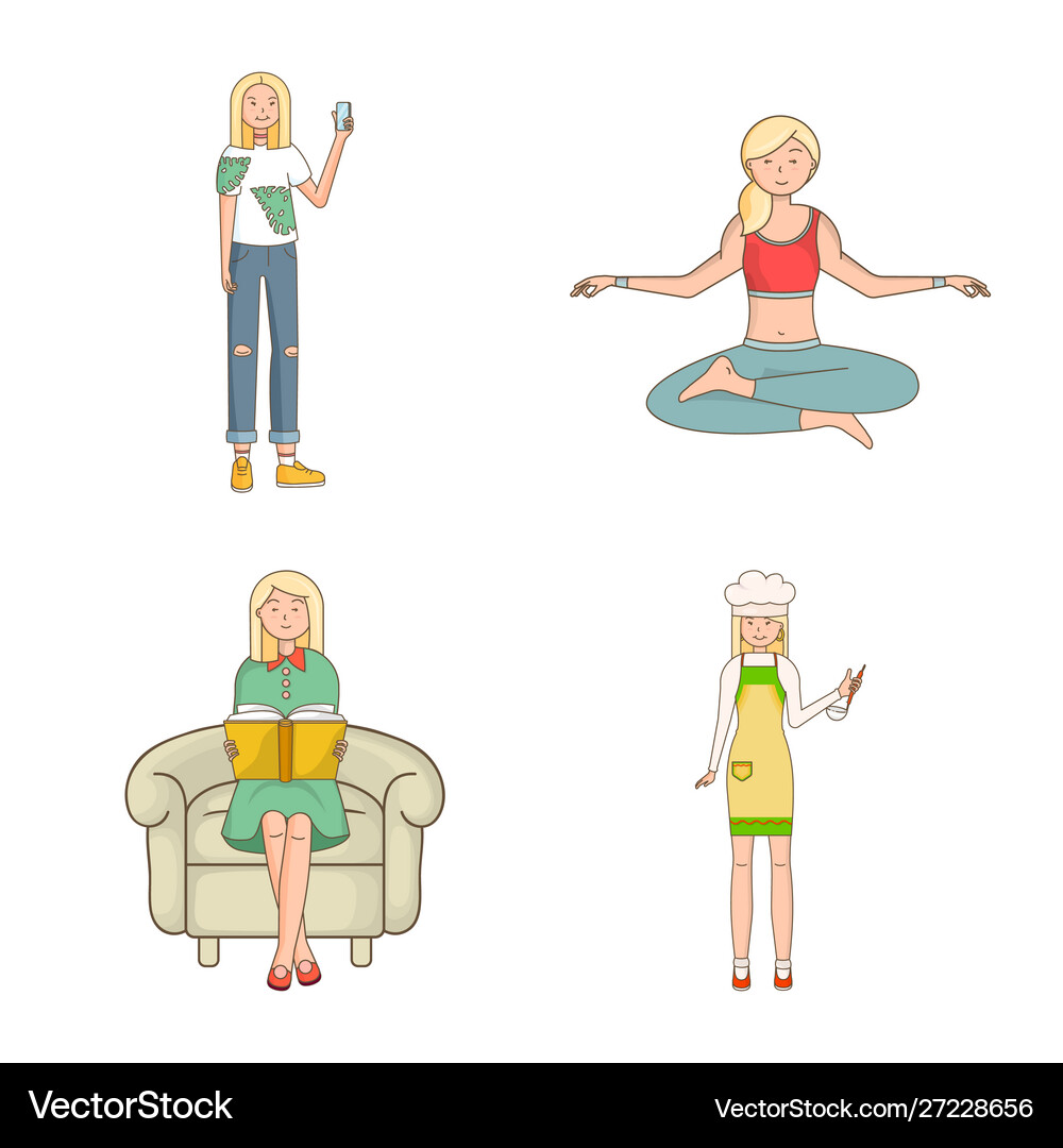 Isolated object woman and body icon set Royalty Free Vector