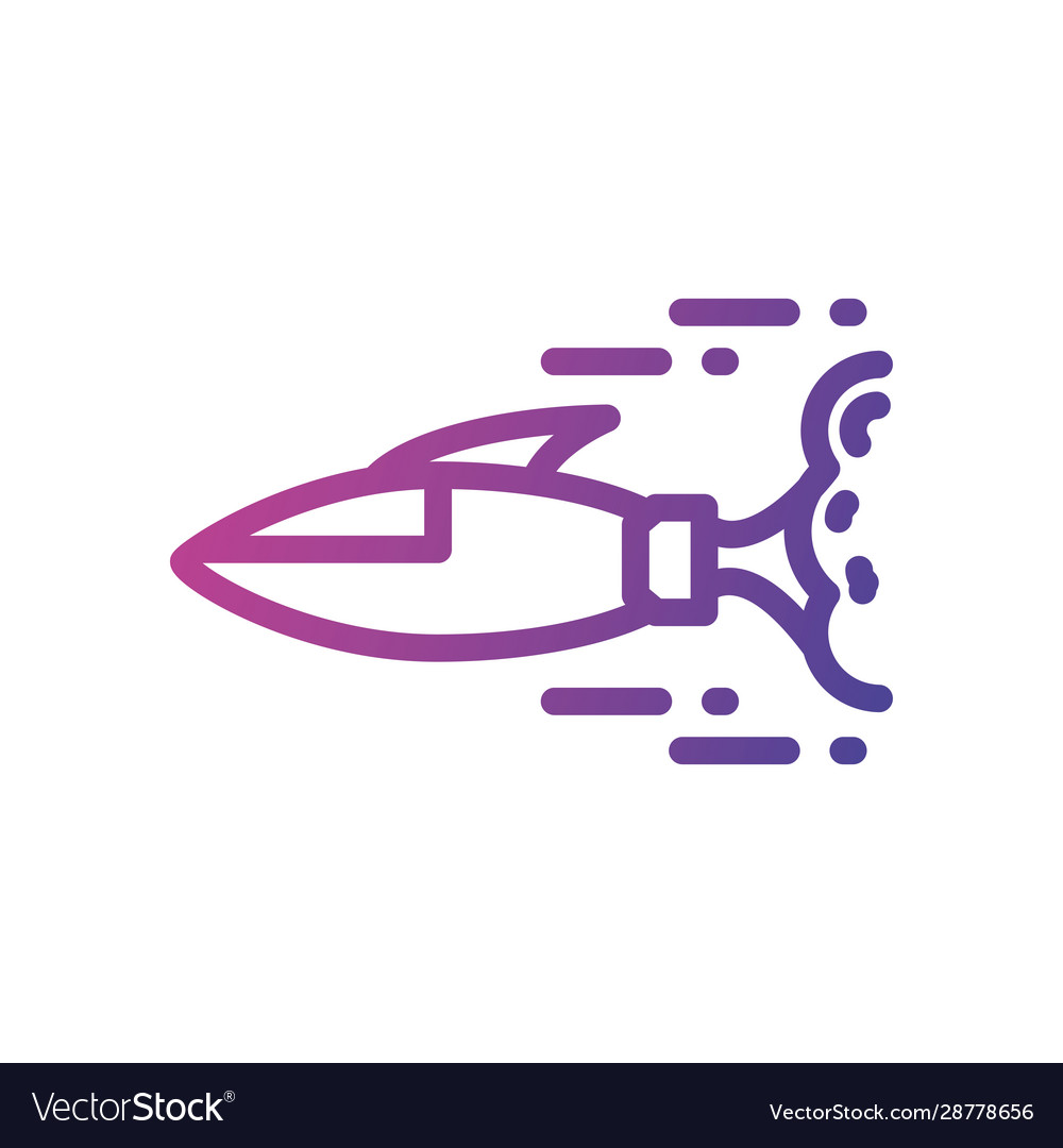 Isolated rocket icon design Royalty Free Vector Image