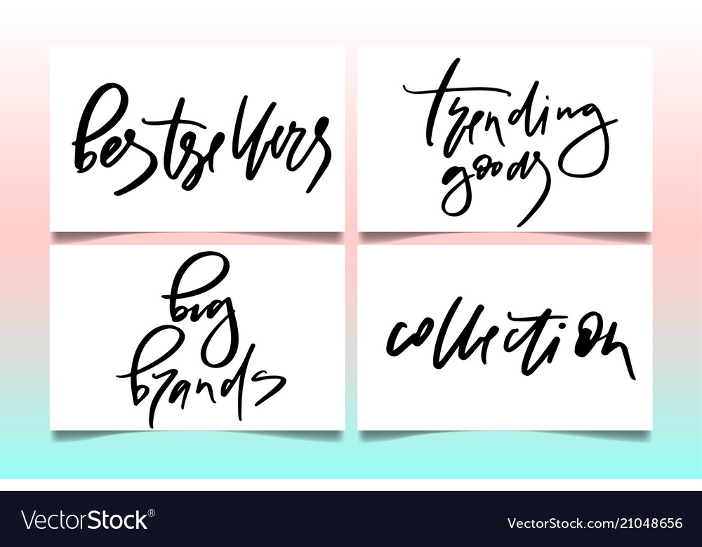 Lettering or calligraphy Royalty Free Vector Image