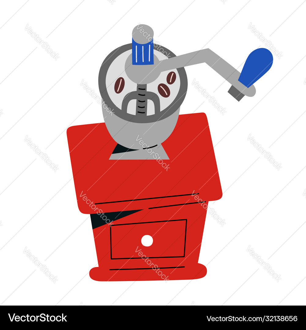 Manual coffee grinder vintage mill for grinding Vector Image