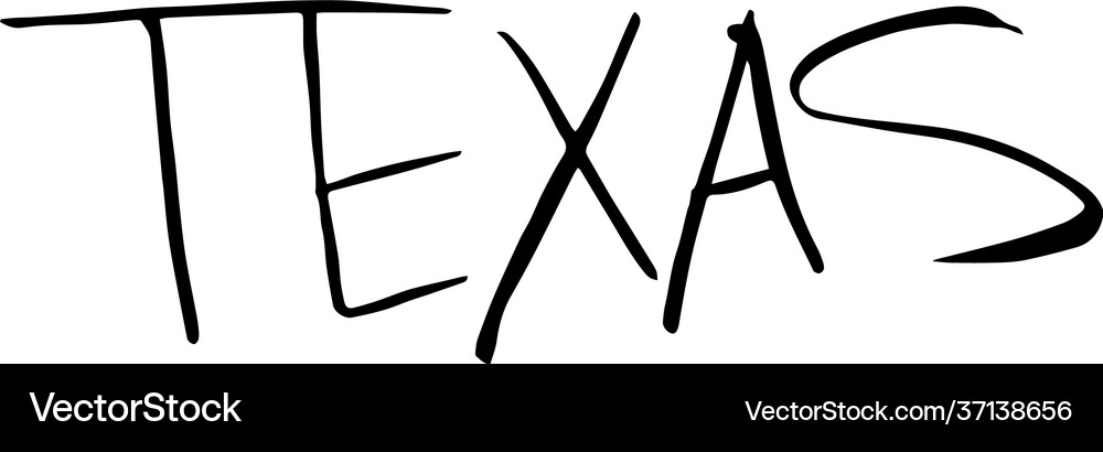 Minimal creative texas hand writting isolated Vector Image