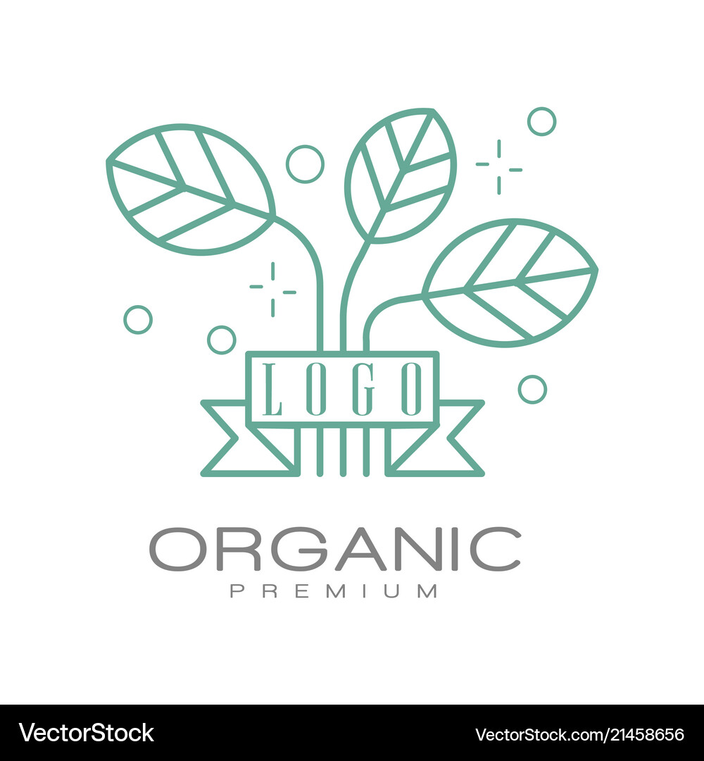 Organic premium logo badge can be used Royalty Free Vector