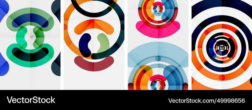 Set of colorful circle backgrounds Royalty Free Vector Image