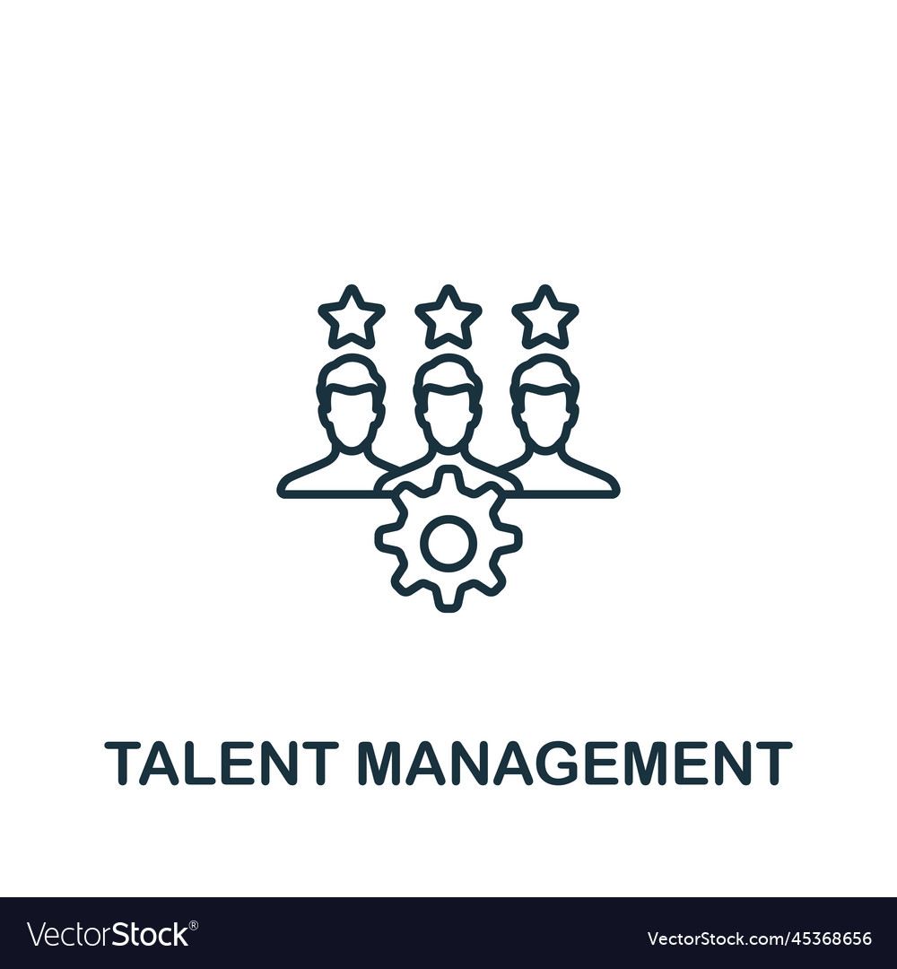 Talent management icon monochrome simple Vector Image Talent management icon monochrome simple Vector Image