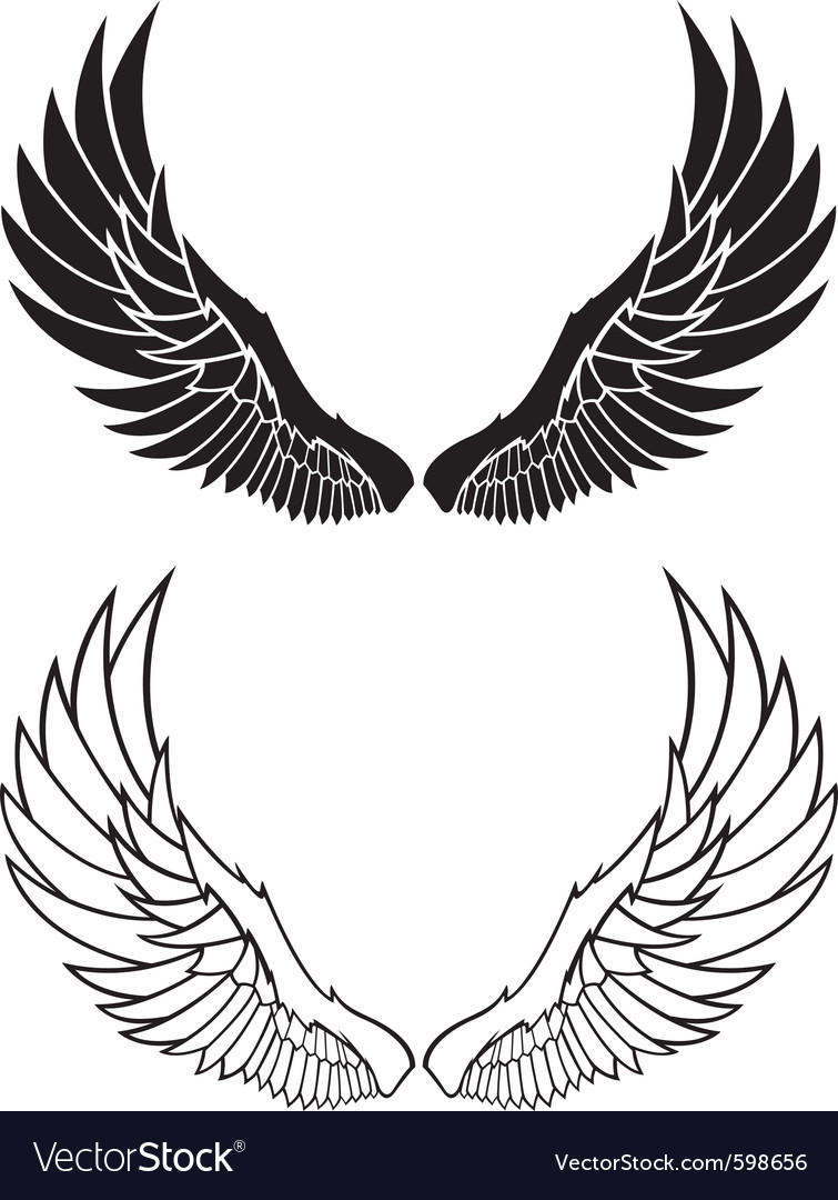 Wings Royalty Free Vector Image - VectorStock