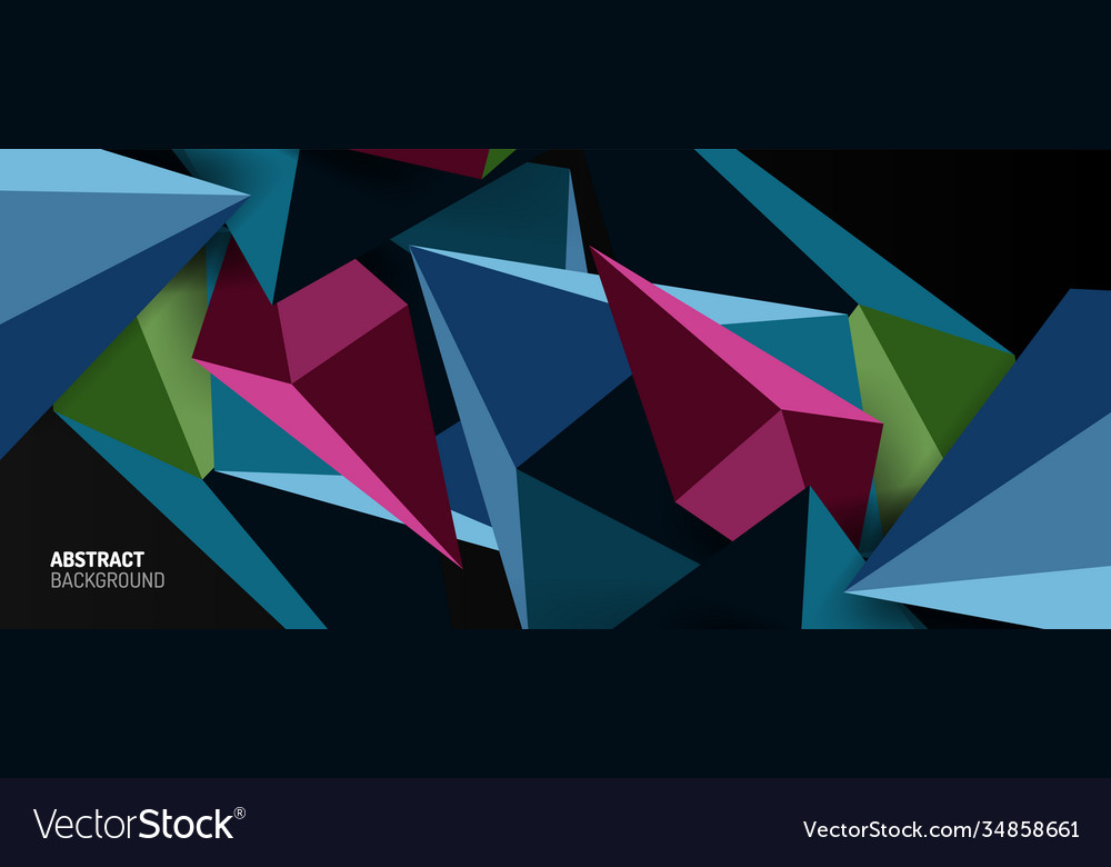 3d low poly abstract shape background Royalty Free Vector