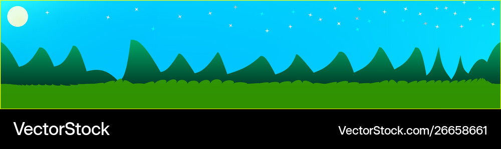 Azure sky and mountains landscape Royalty Free Vector Image