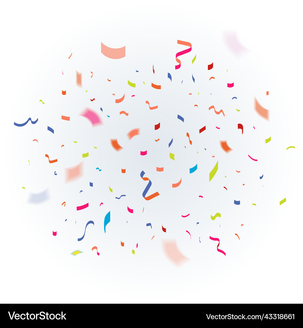 Colorful bright confetti isolated on transparent Vector Image