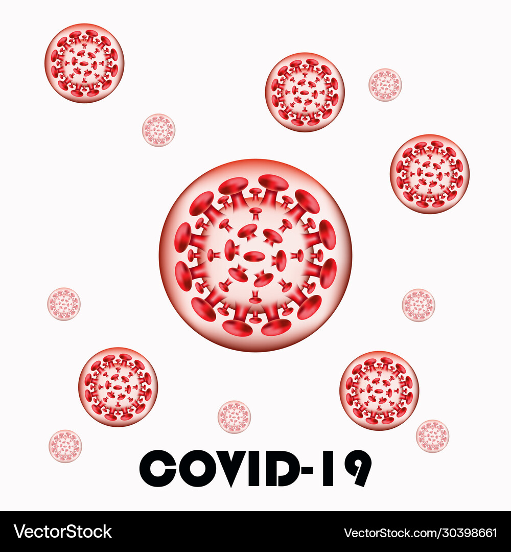 Covid19-19 coronavirus outbreak design with virus Vector Image