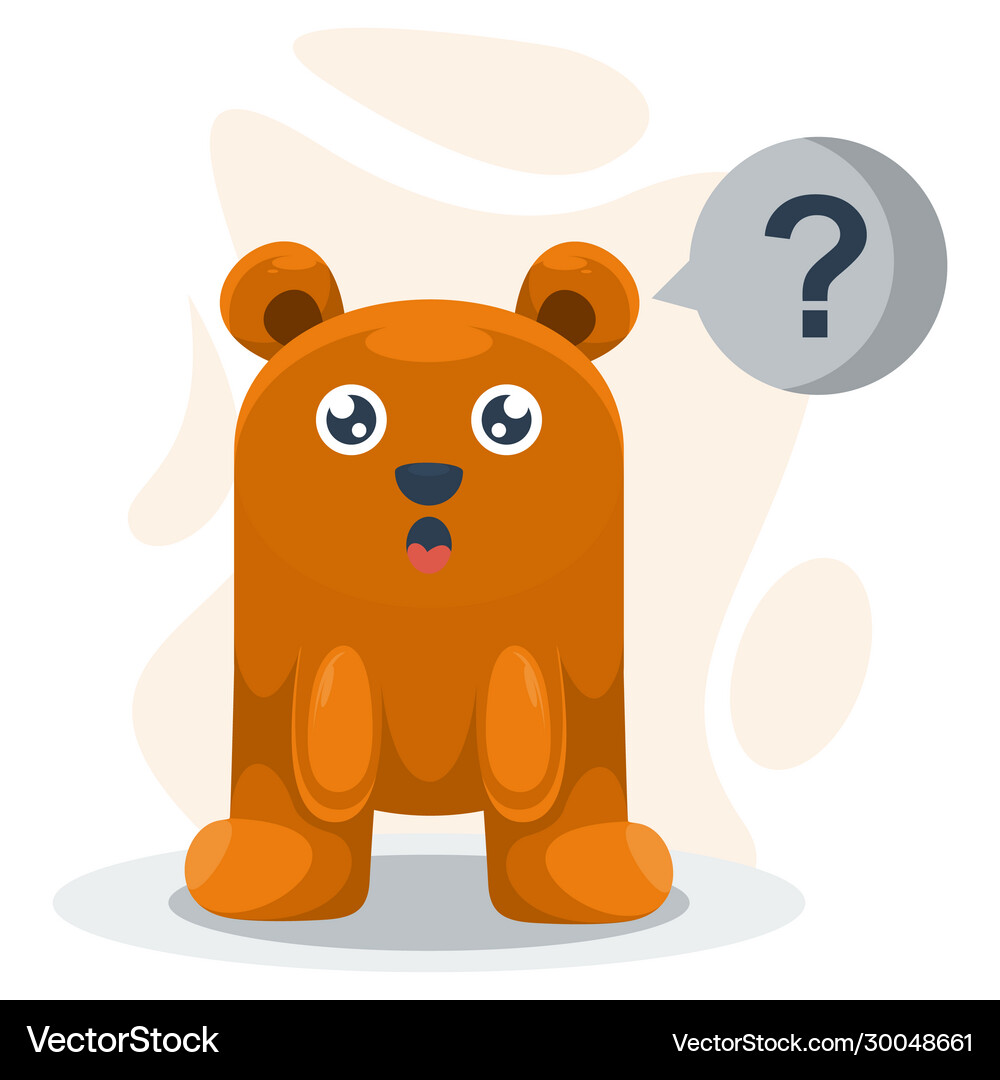 Cute bear emoticon cartoon Royalty Free Vector Image
