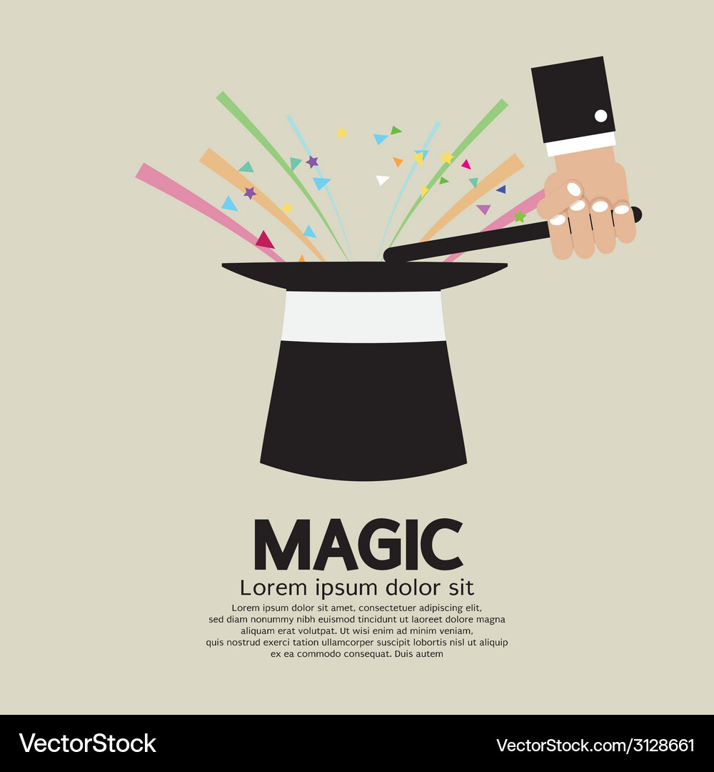 Magic trick of the magician Royalty Free Vector Image