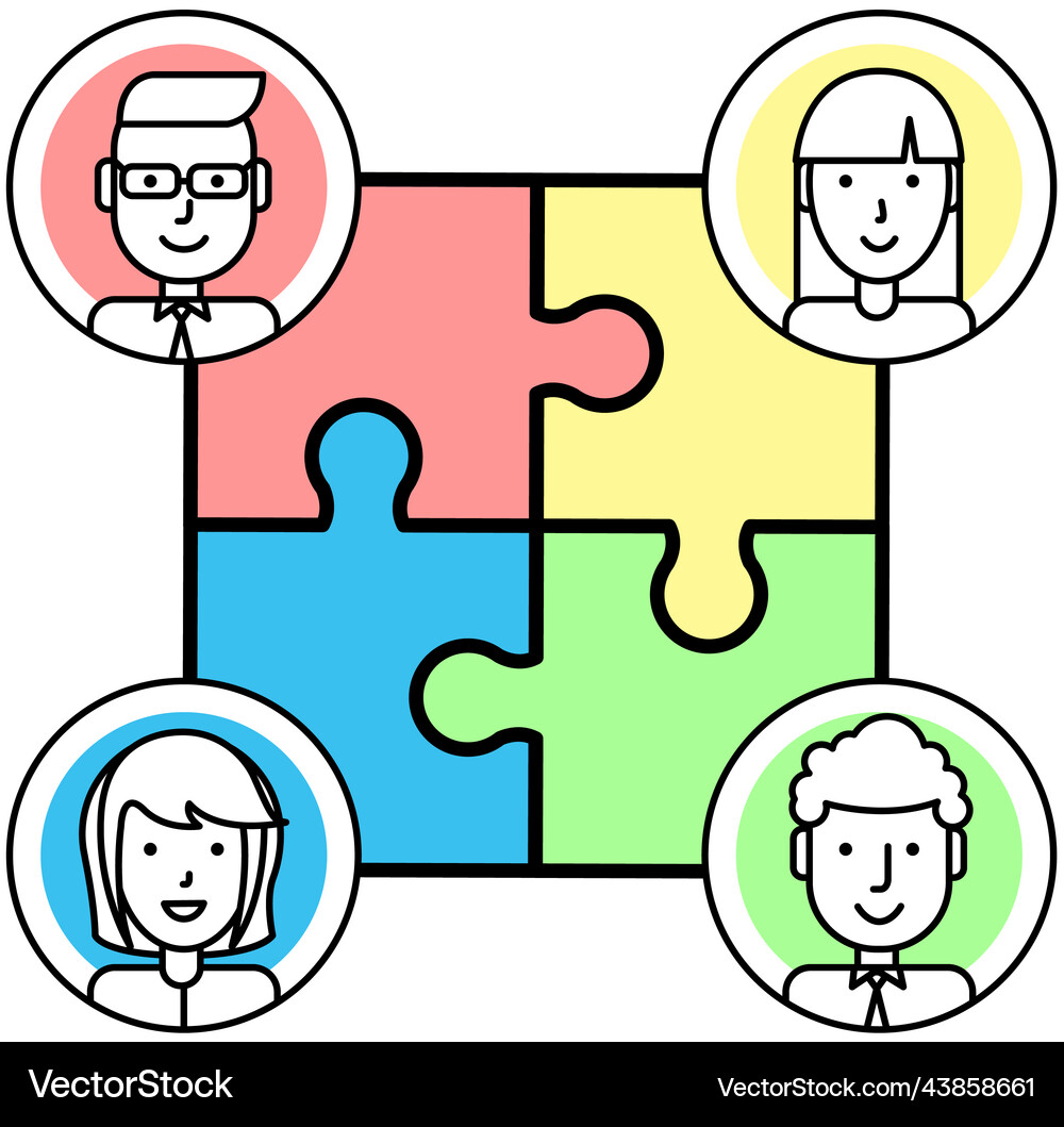 Partnership and collaboration concept coworkers Vector Image