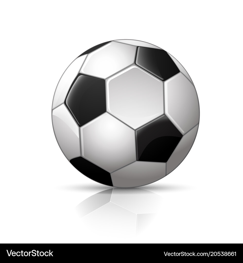Realistic soccer ball Royalty Free Vector Image