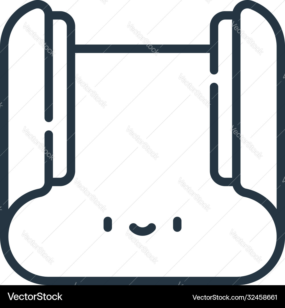Rug icon isolated on white background outline Vector Image