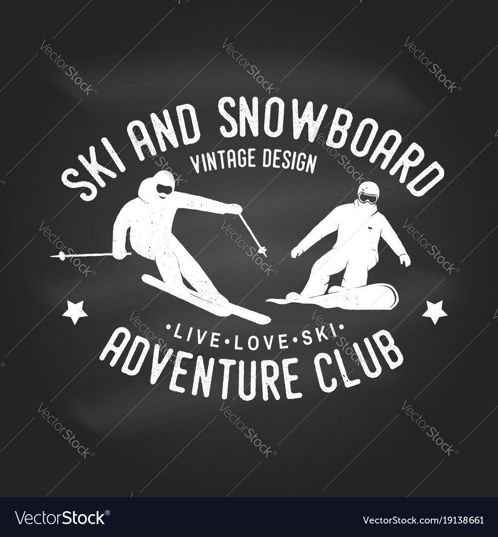 Ski and snowboard club Royalty Free Vector Image