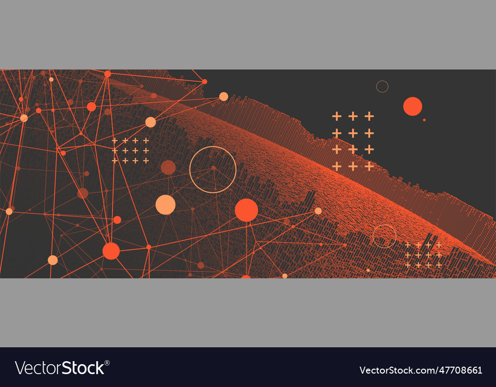 Square pattern wireframe background futuristic Vector Image