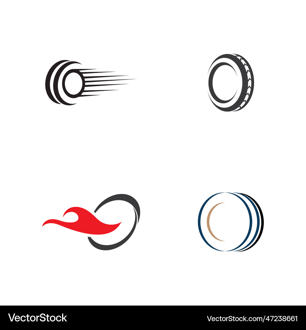 Tire logo and symbol template stock image Vector Image