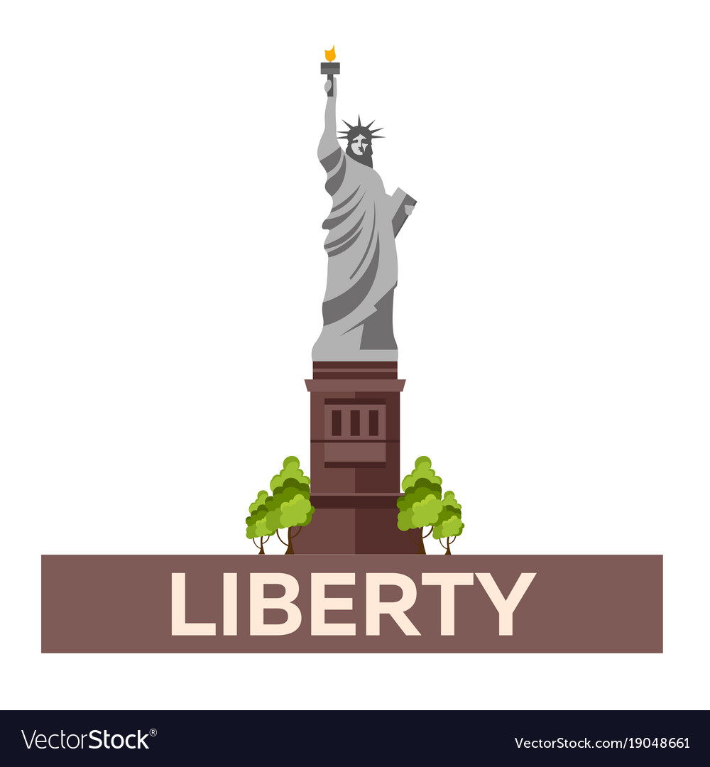 Travel to usa new york poster statue of liberty Vector Image