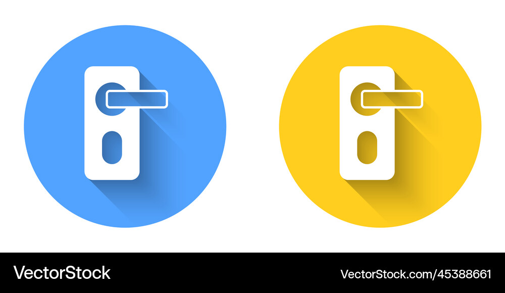 White fingerprint door lock icon isolated Vector Image