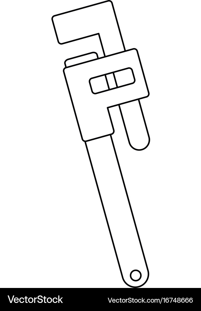 Adjustable plumbing and pipe wrenche tool repair Vector Image