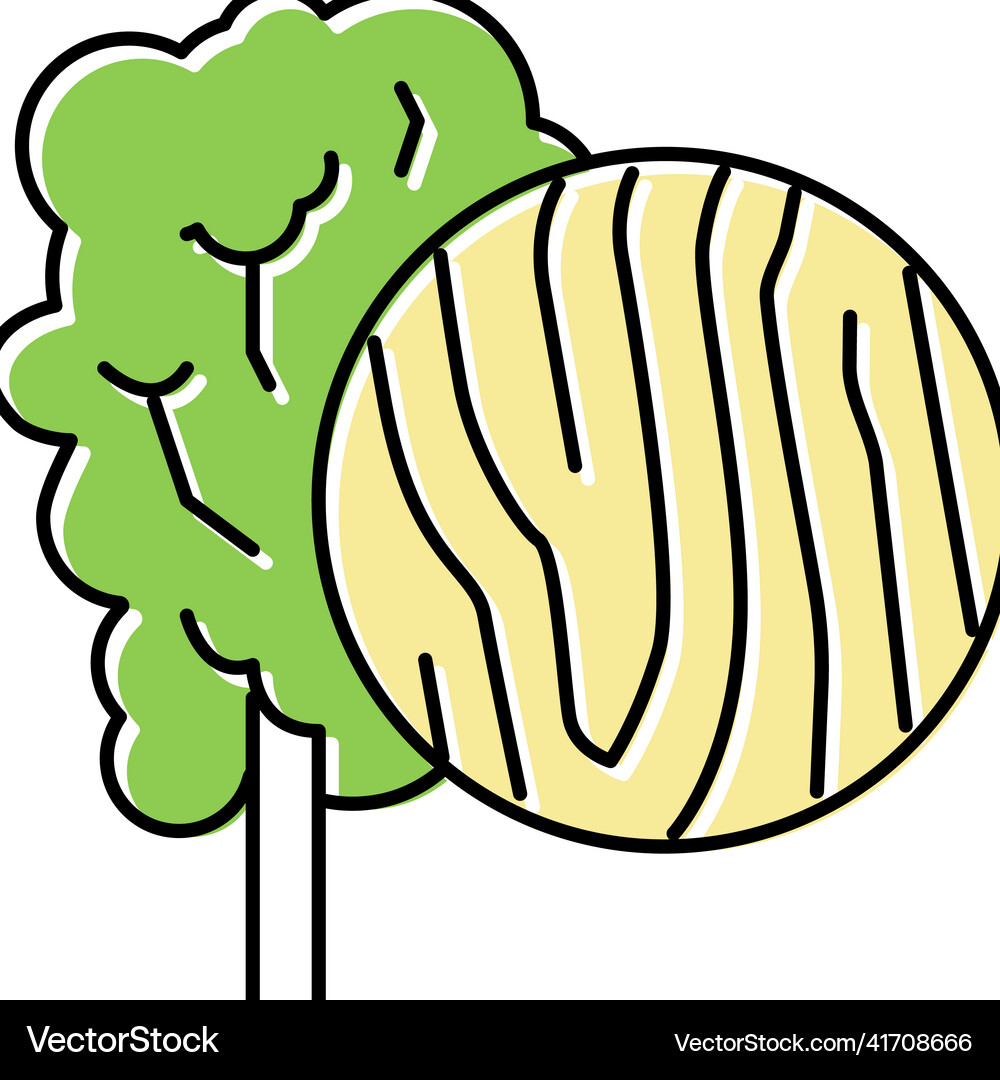 Birch wood color icon Royalty Free Vector Image