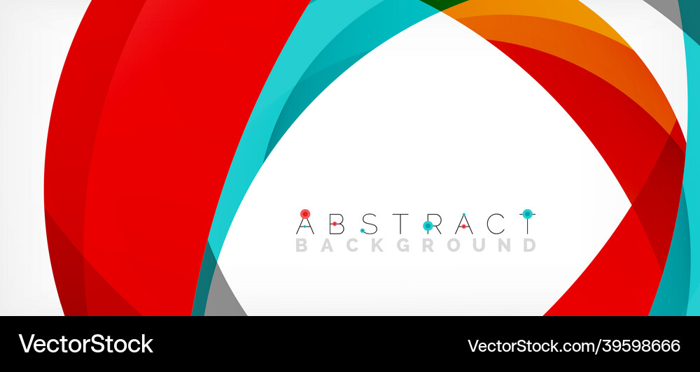 Color circle shapes minimal geometric background Vector Image