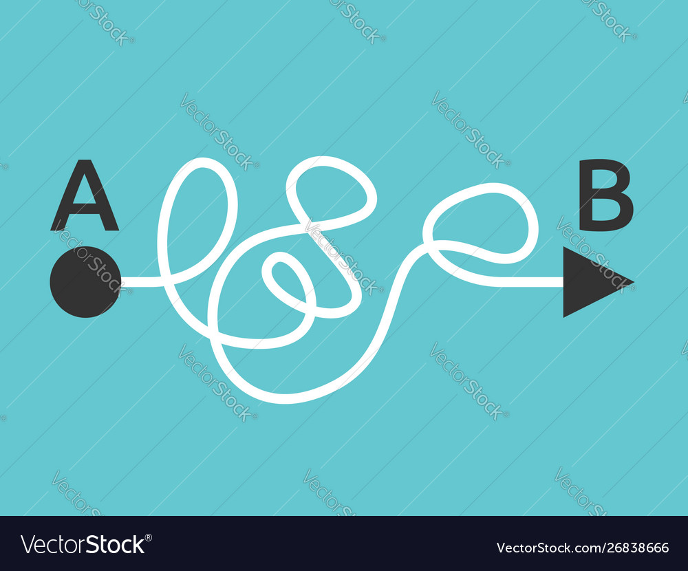 Complicated bad solution concept Royalty Free Vector Image