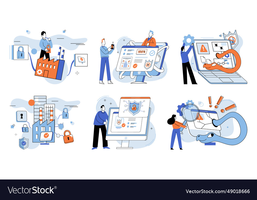 Data protection technology plays crucial role Vector Image