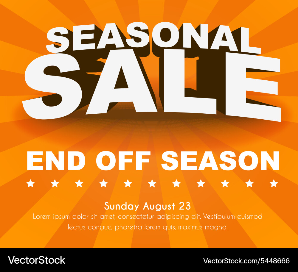 Design a poster for sale Royalty Free Vector Image