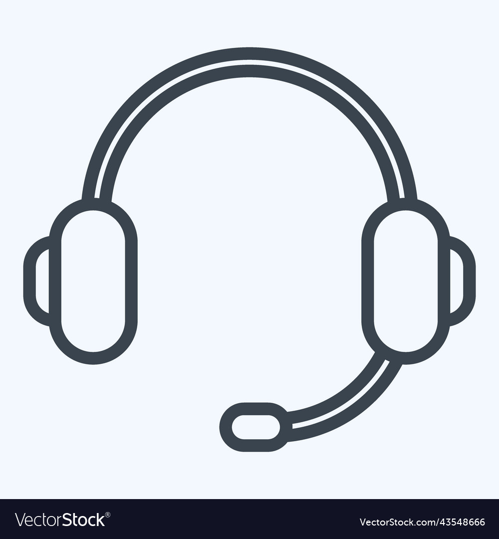 Icon headphone suitable for computer components Vector Image