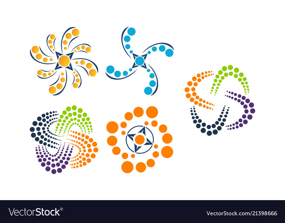 Infinity motion solution set Royalty Free Vector Image