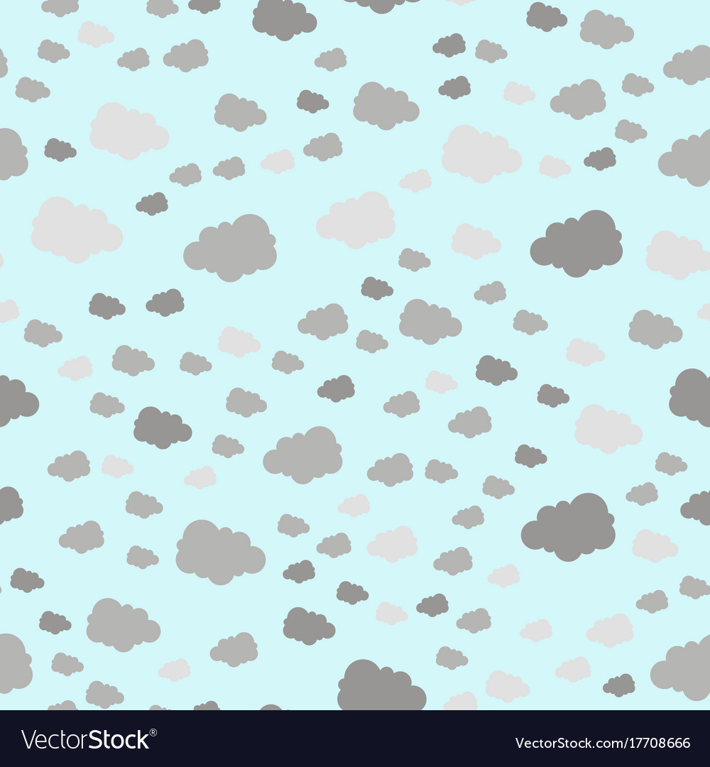 Seamless pattern cloud art nature sky background Vector Image