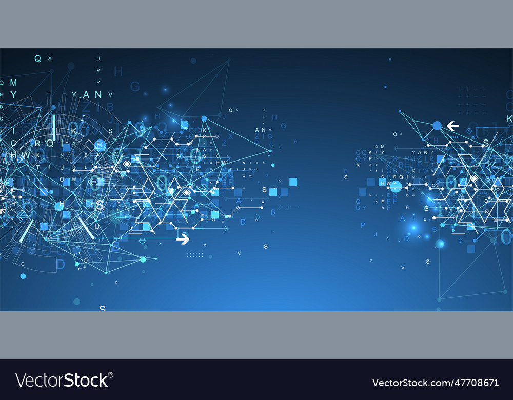 Abstract technology concept with plexus effect Vector Image Abstract technology concept with plexus effect Vector Image