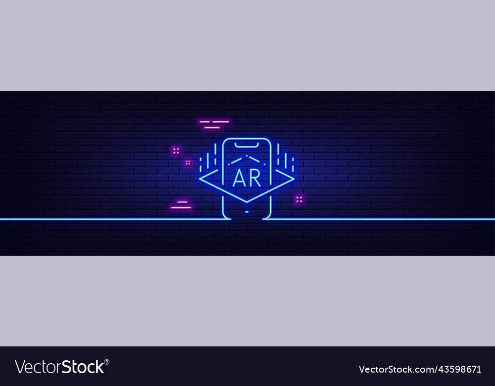 Augmented reality phone line icon vr simulation Vector Image Augmented reality phone line icon vr simulation Vector Image