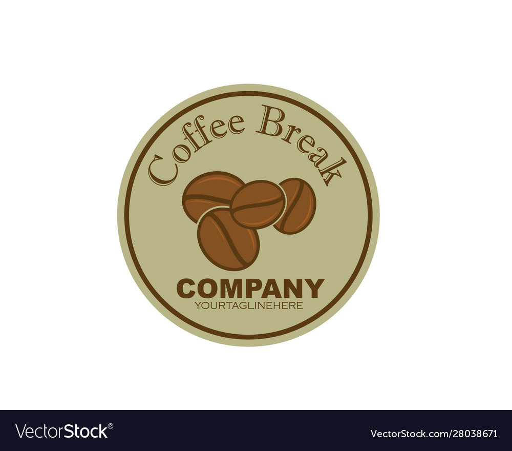 Coffee beans logo template icon Royalty Free Vector Image Coffee beans logo template icon Royalty Free Vector Image