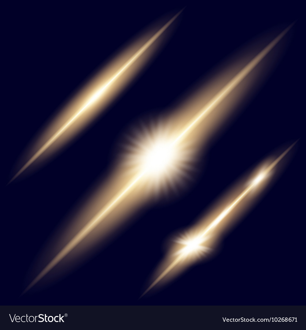 Creative concept set glow light effect Royalty Free Vector