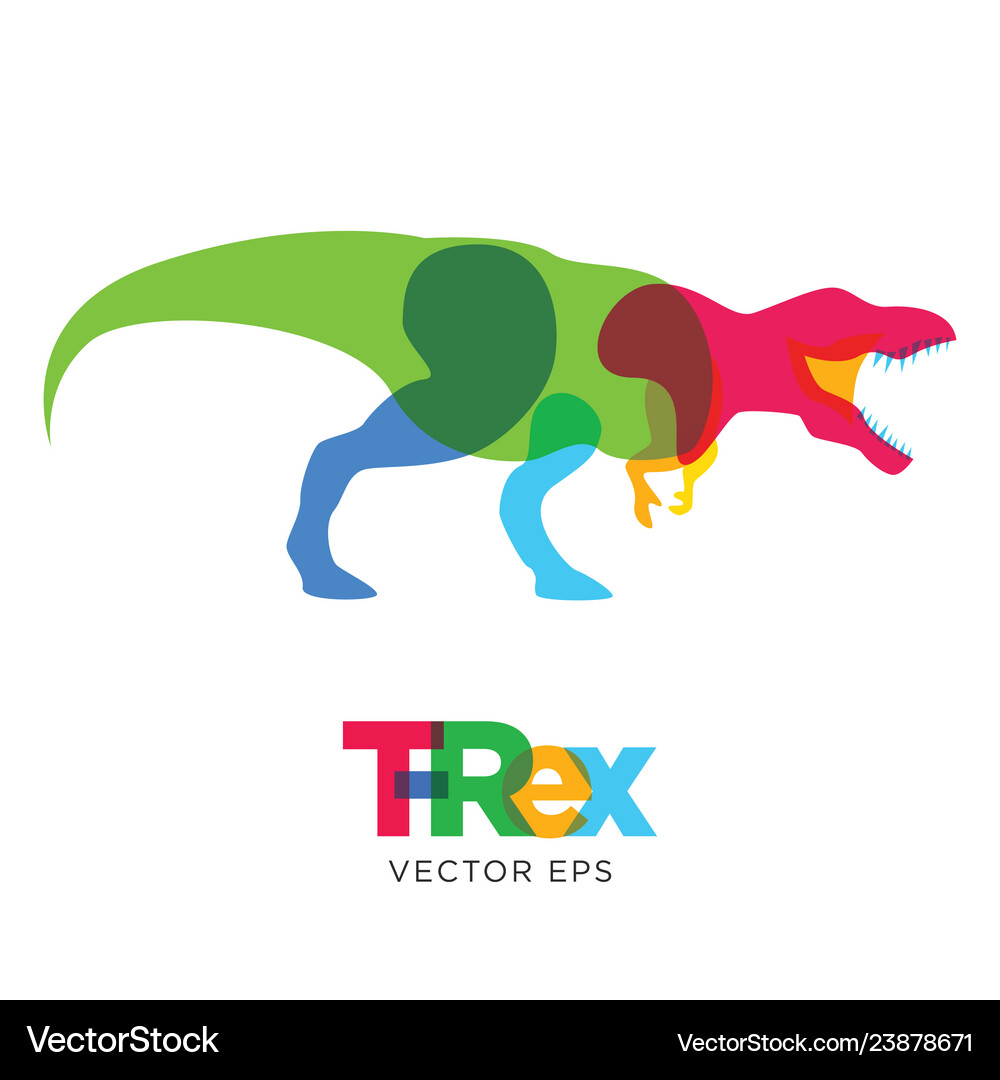 Creative tyrannosaurus rex dinosaur design Vector Image