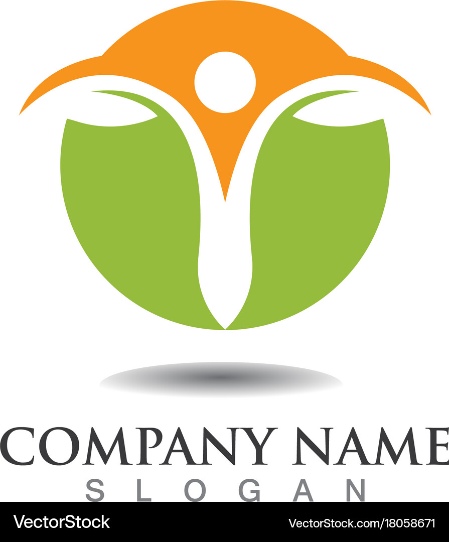 Leaf green nature logo and symbol template Vector Image