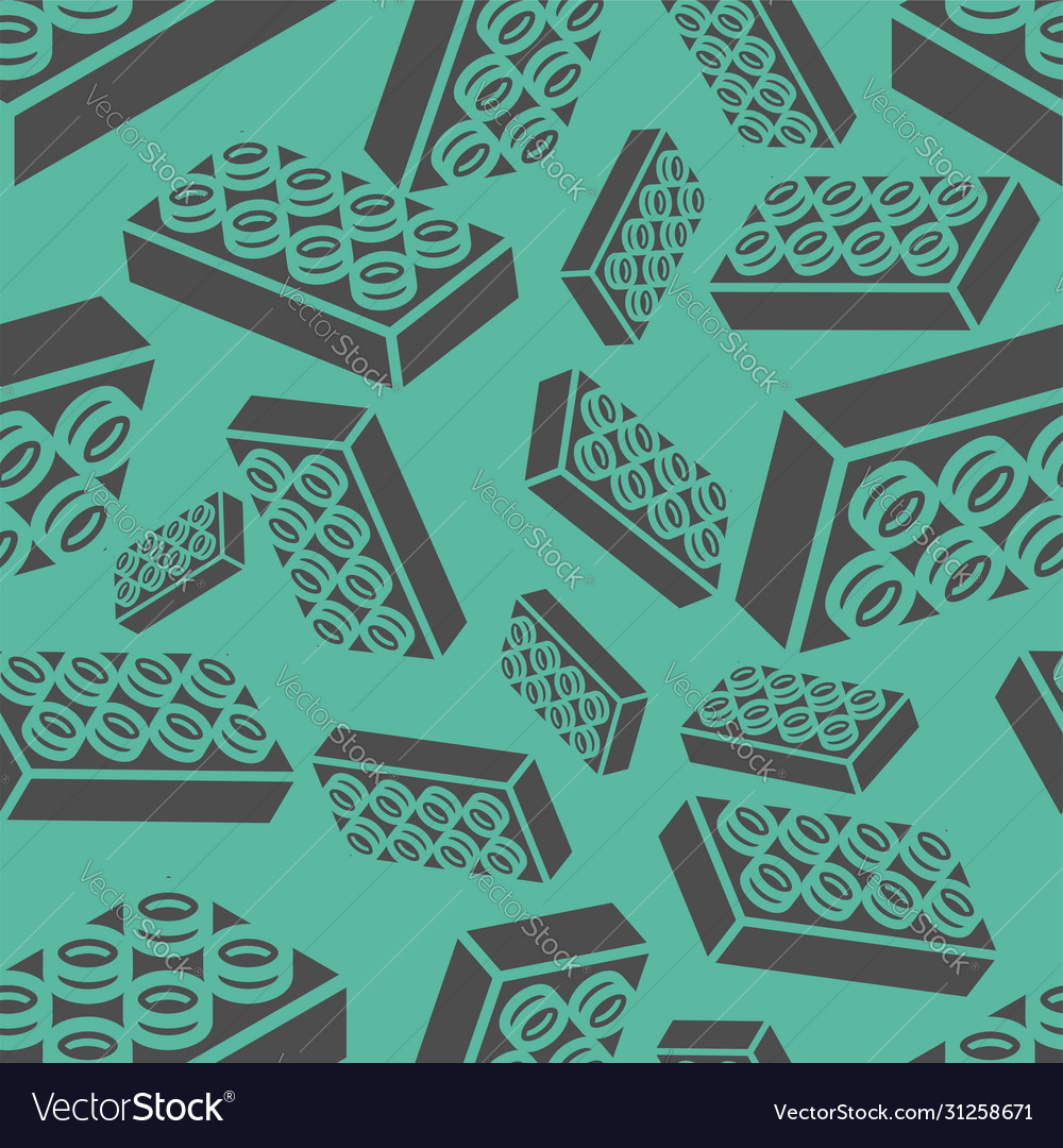 Plastic construction pattern seamless children Vector Image