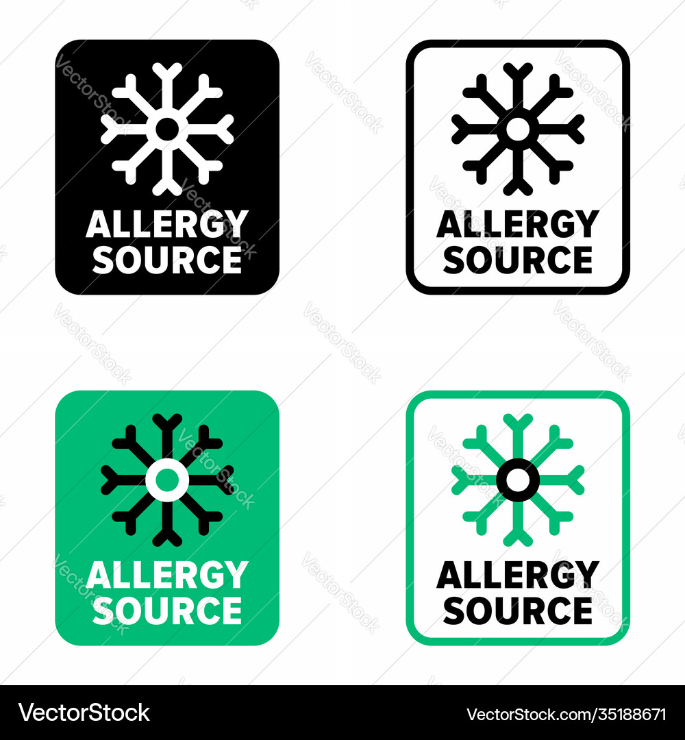 Product ingredient and test information sign Vector Image